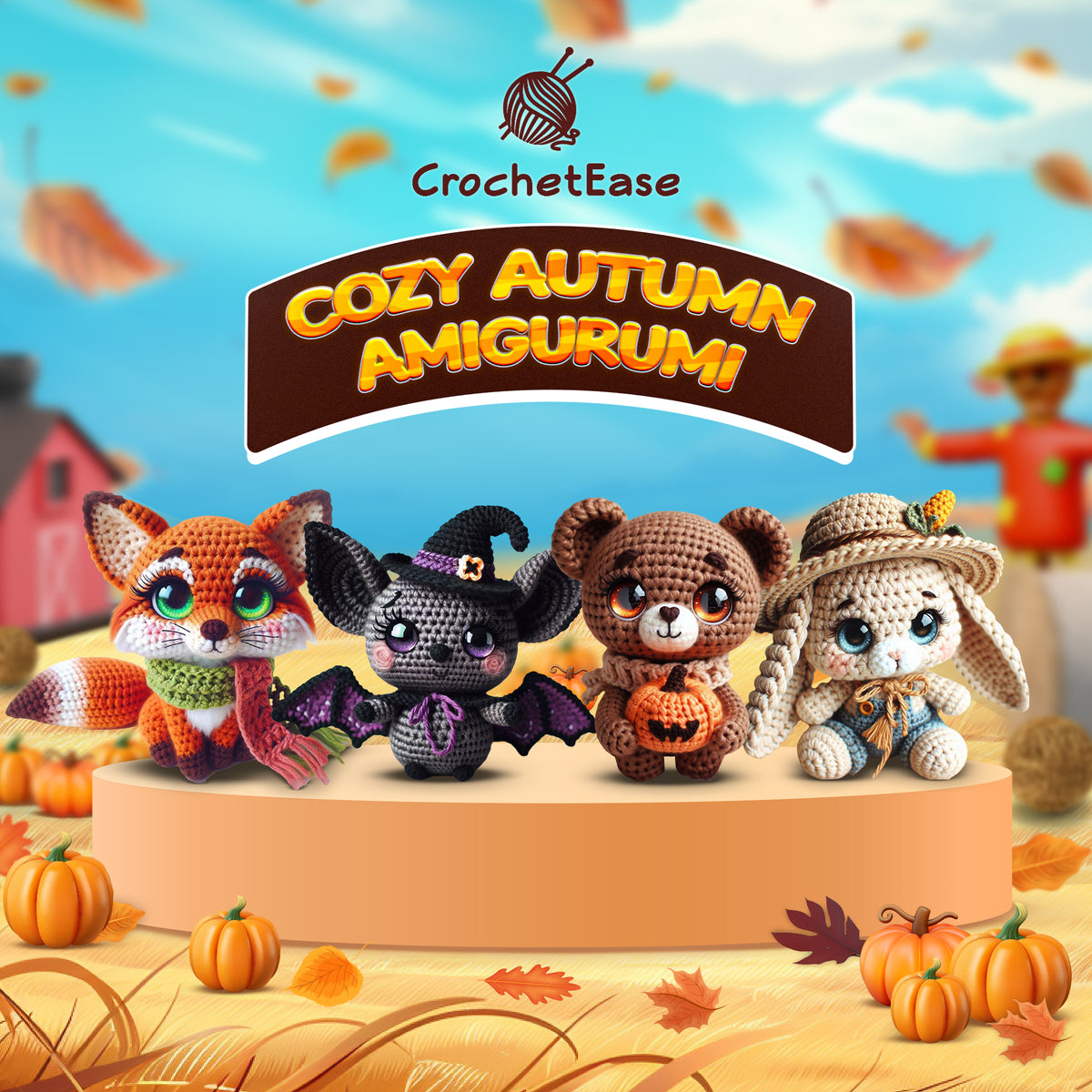 4 in 1: Autumn Amigurumi Bundle – Crochet Pattern – Crochetease