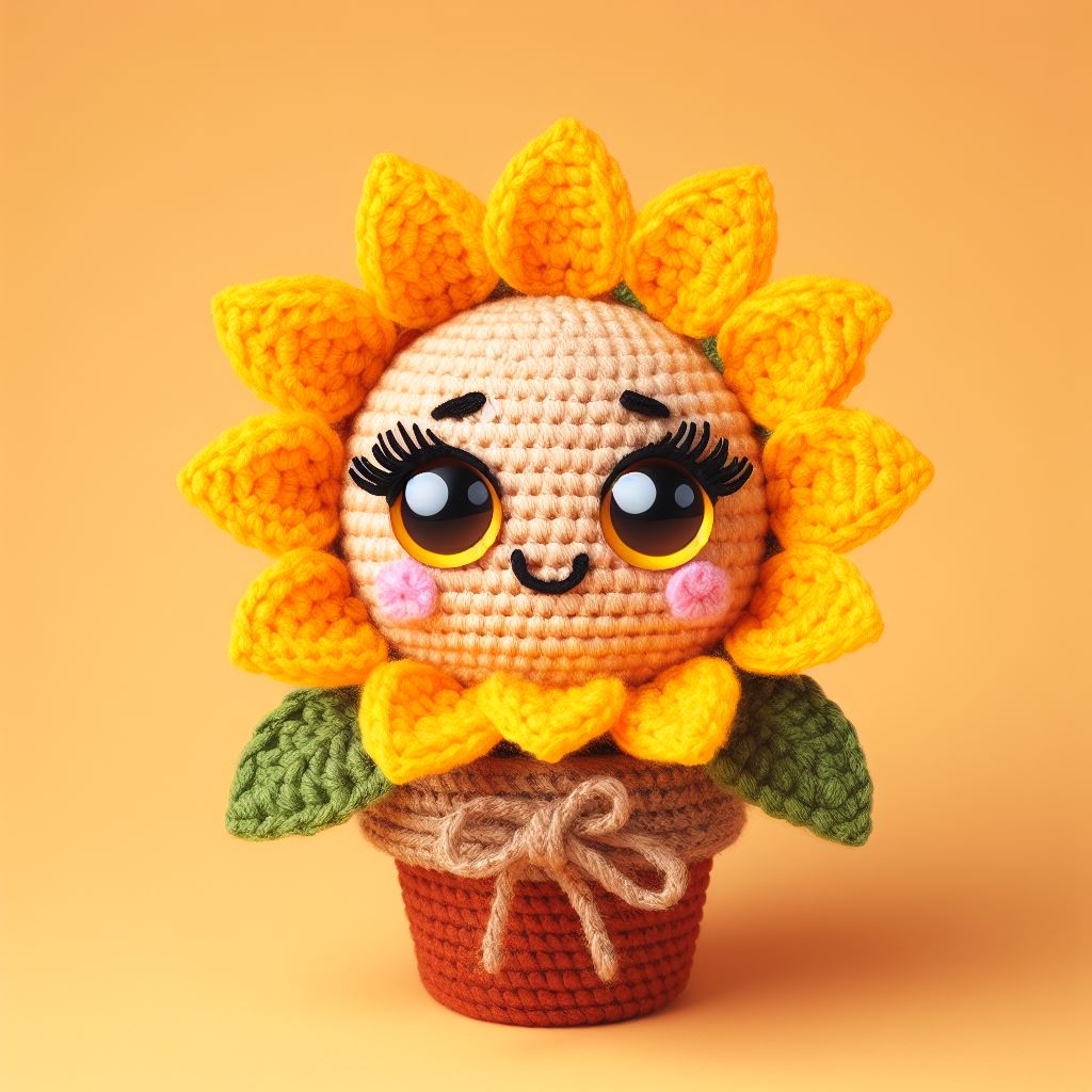 Sunflower Pot Crochet Pattern – Crochetease
